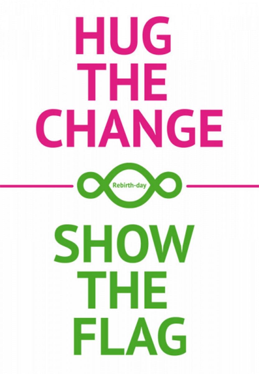 HUG THE CHANGE - A symbol, a meaning, a flag. - Terzo Paradiso